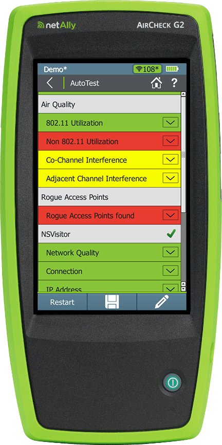 AirCheck G2 WiFi Tester-Analyzer with RF-interference, iPerf and pcap ...
